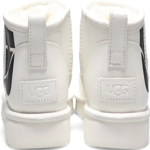 UGG | Shoes | Ugg Size Classic Ultra Mini Chopd White Leather Boots New In Original Box | Poshmark